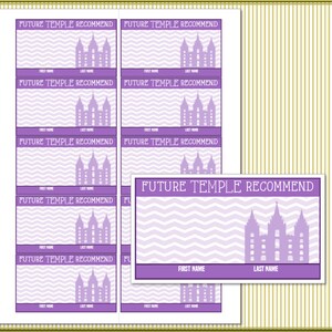 FUTURE Temple Recommend - Latter Day Saint Temple Lesson Help - Etsy