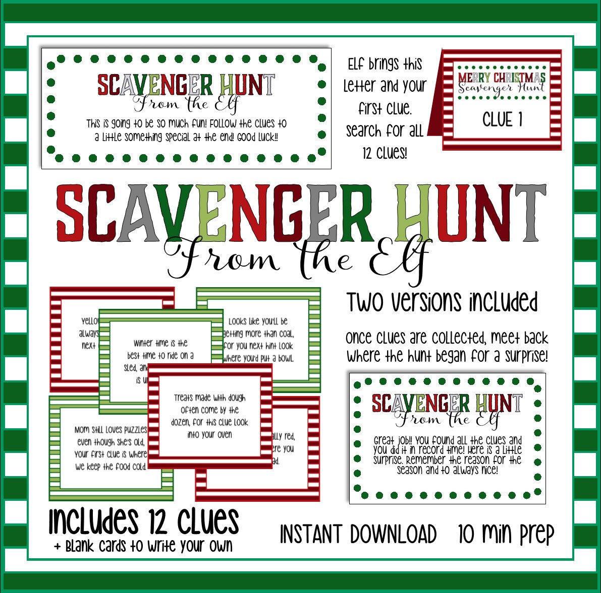 Ultimate Kids Christmas Bundle Instant PDF Download Scavenger Hunt From ...