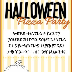 Halloween Pizza Party Ingredient Labels+invitation - Etsy