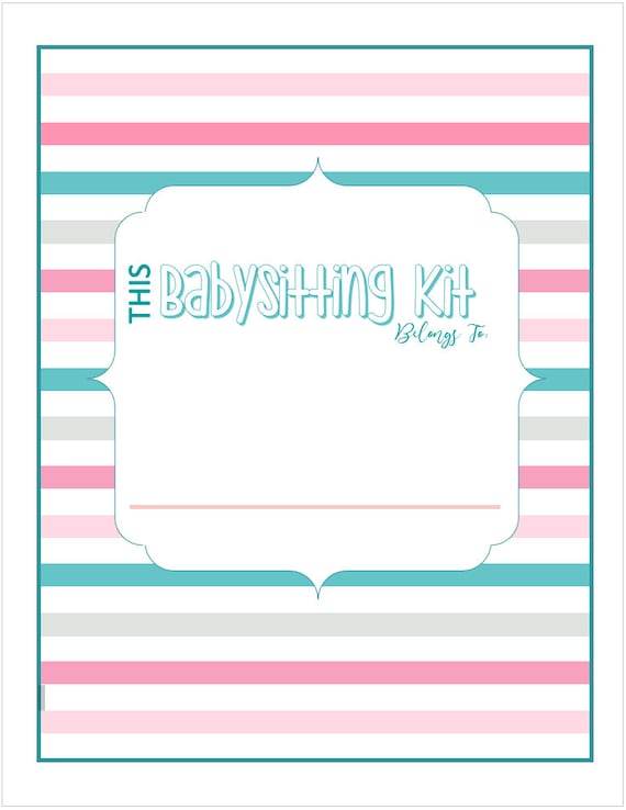 Babysitting Kit Printables