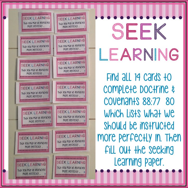 Learning Lesson seek Learning Activity on Doctrine and Covenants and ...