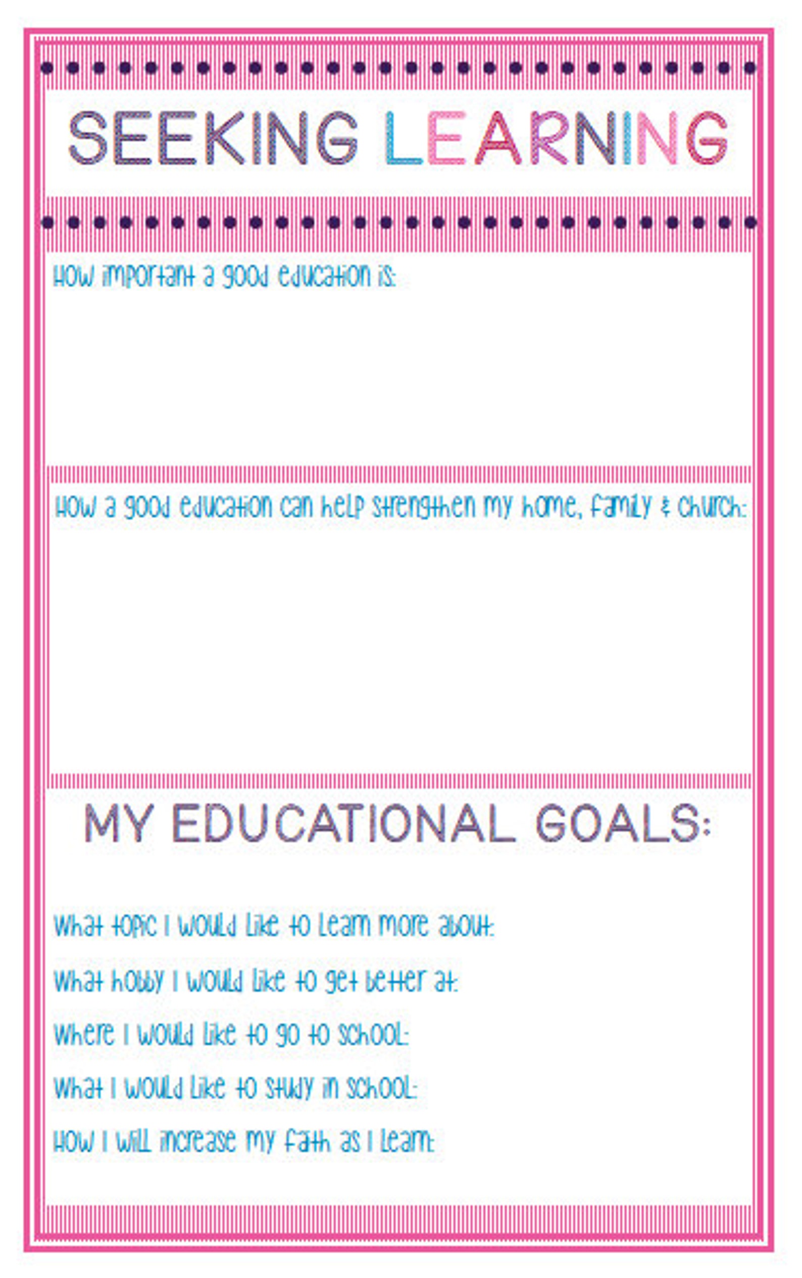 Learning Lesson seek Learning Activity on Doctrine and Covenants and ...