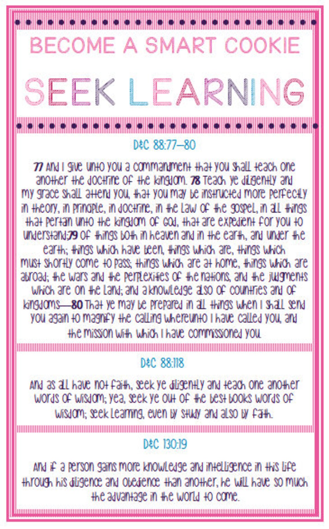 Learning Lesson seek Learning Activity on Doctrine and - Etsy