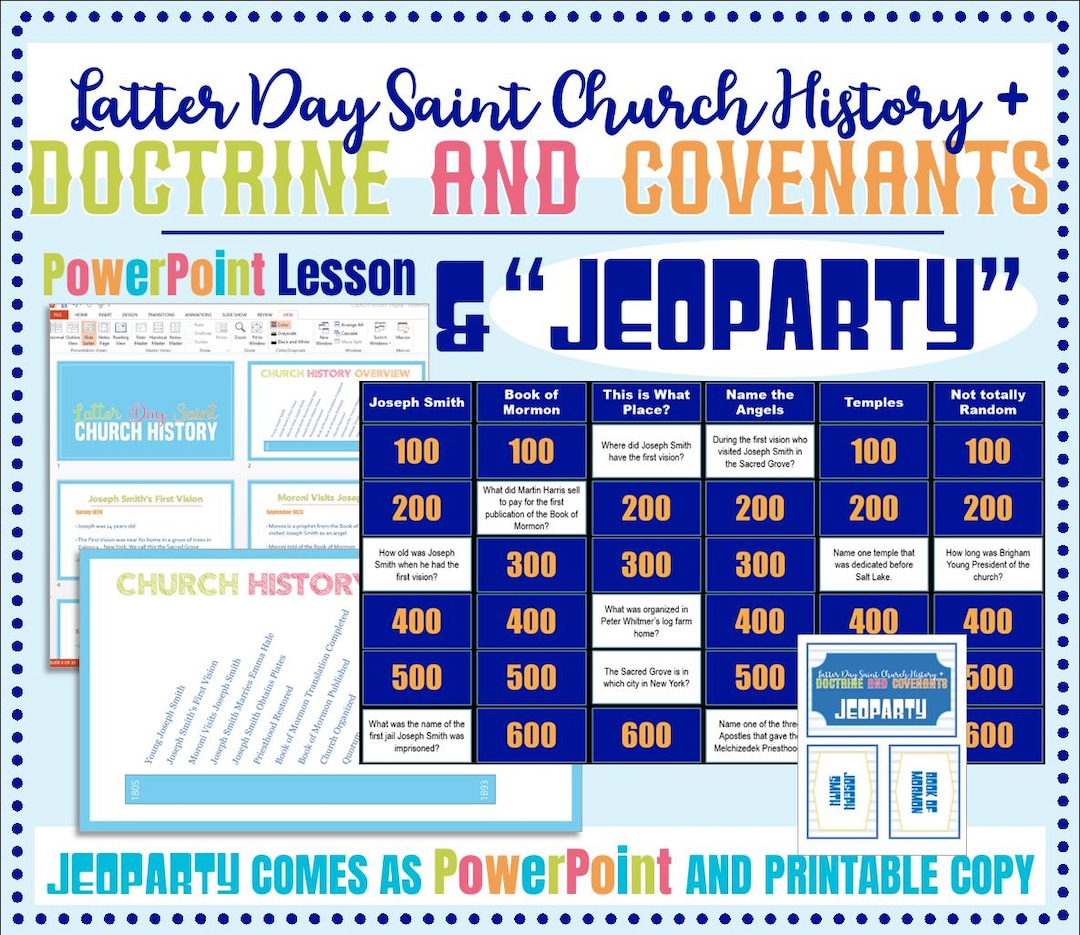 Doctrine and Covenants and Latter Day Saint Church History Lesson and ...