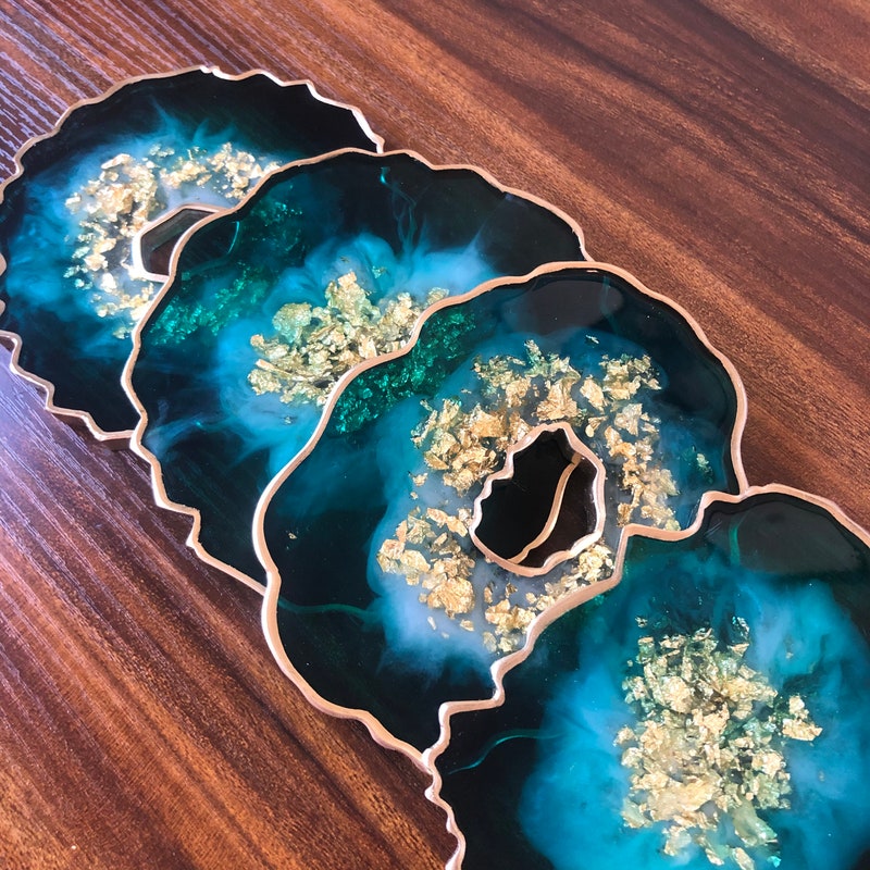 Resin Geode Coasters - Etsy