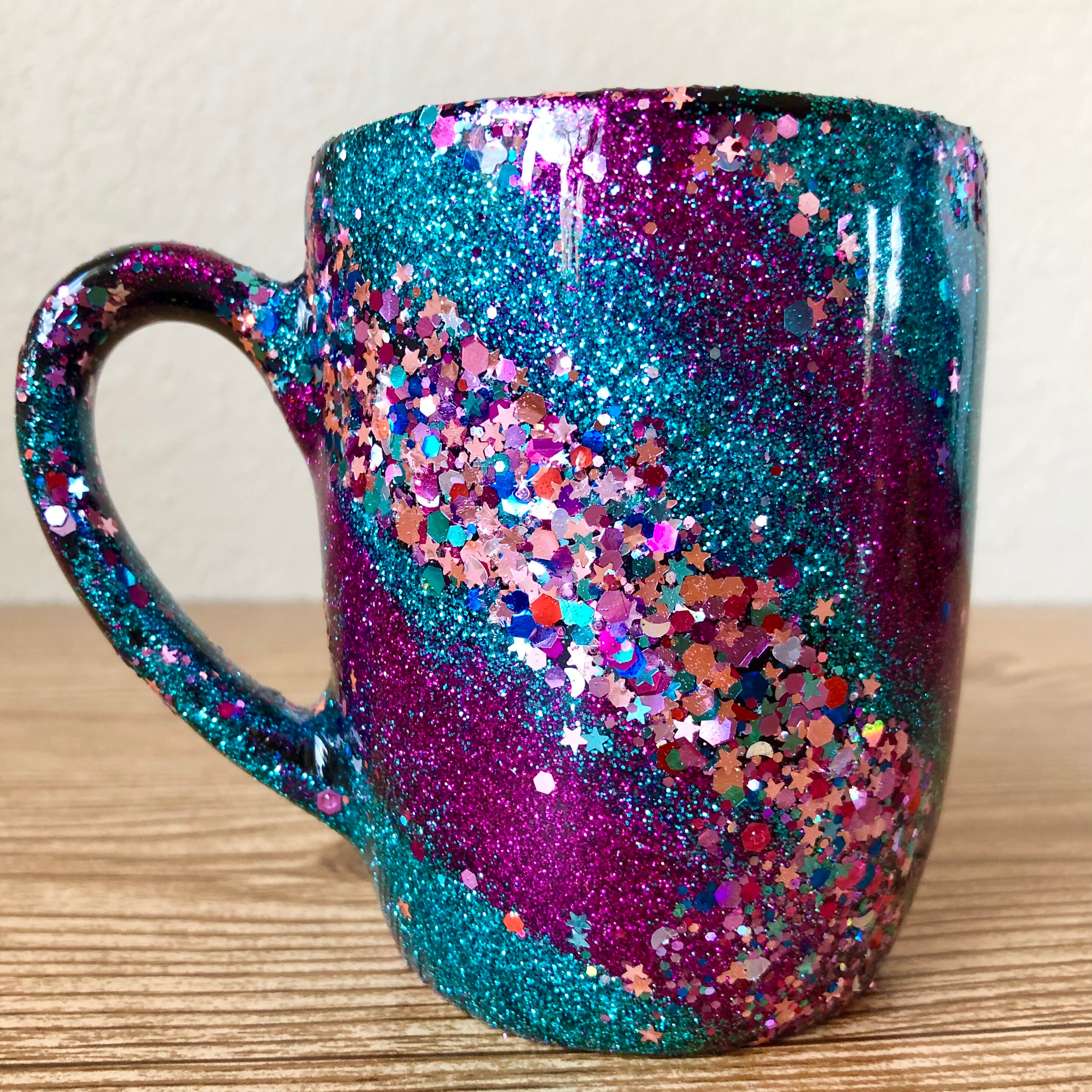 Galaxy mug stars galaxy glitter sky night sunset | Etsy