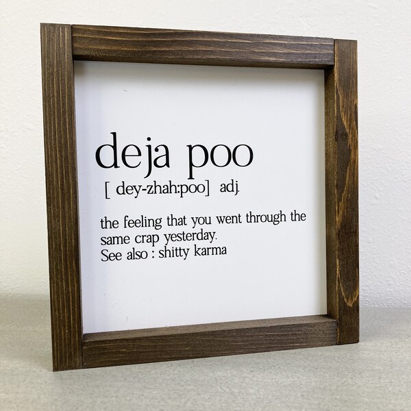 Deja Poo Sign - Etsy