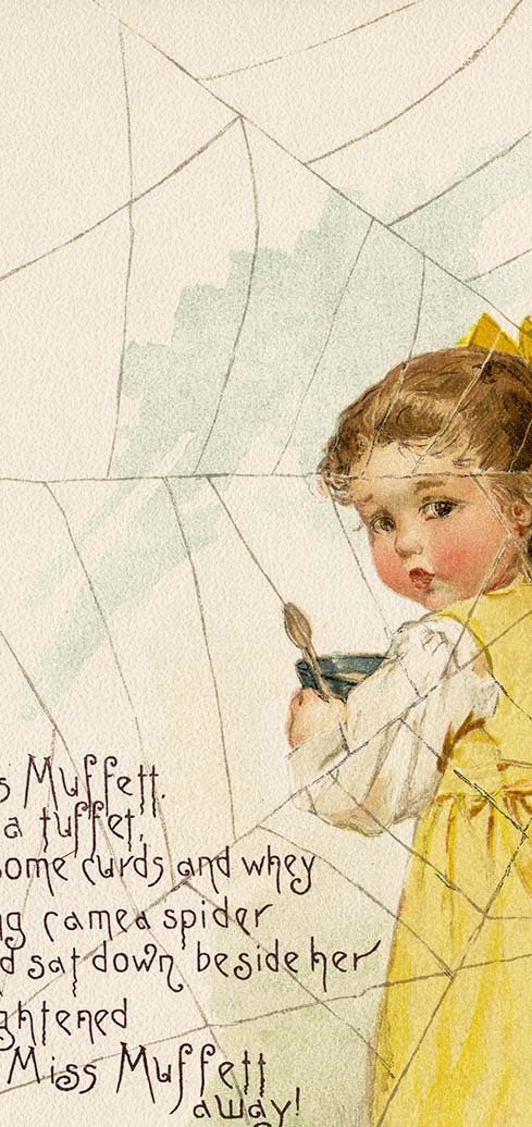 Little MISS MUFFET by Maud Humphrey NEW Giclee Art Print Nursery Rhyme ...