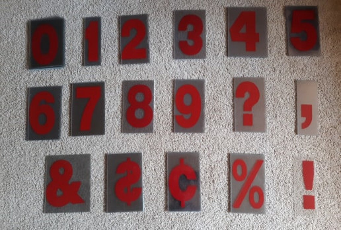 Vintage Plastic Sign Letters and Numbers Clear Black A-Z | Etsy