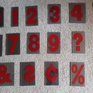 Vintage Plastic Sign Letters and Numbers Clear Black A-Z Symbols ...