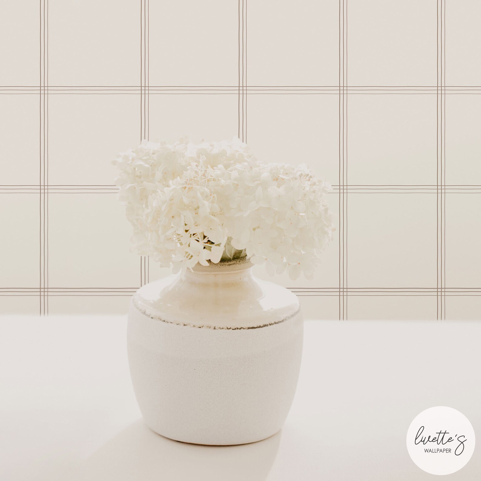 Classic Neutral Plaid Pattern Wallpaper / Boho Chic Wallpaper ...