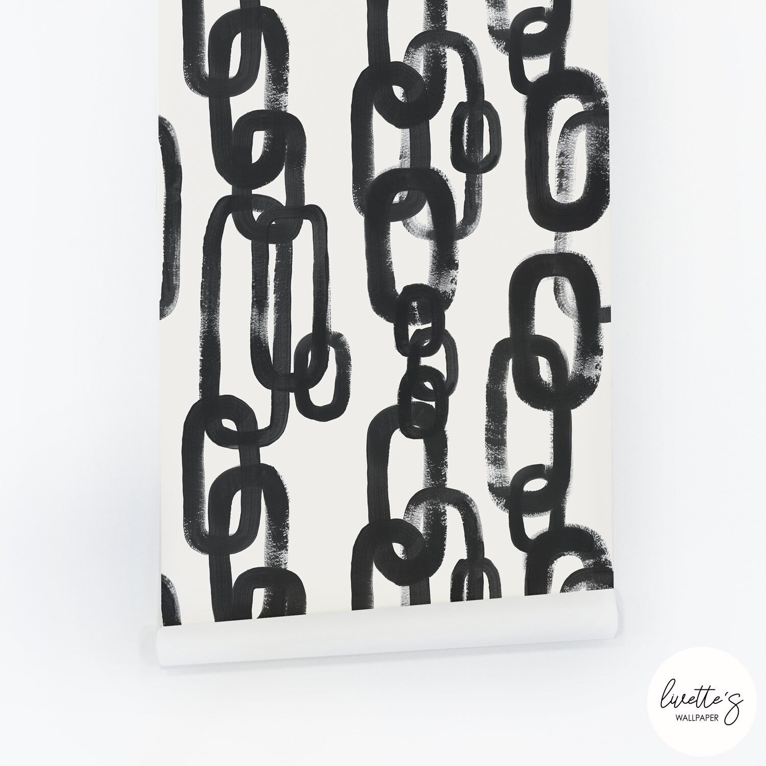 Chain Design Wallpaper Timeless Home Decor Traditional or | Etsy