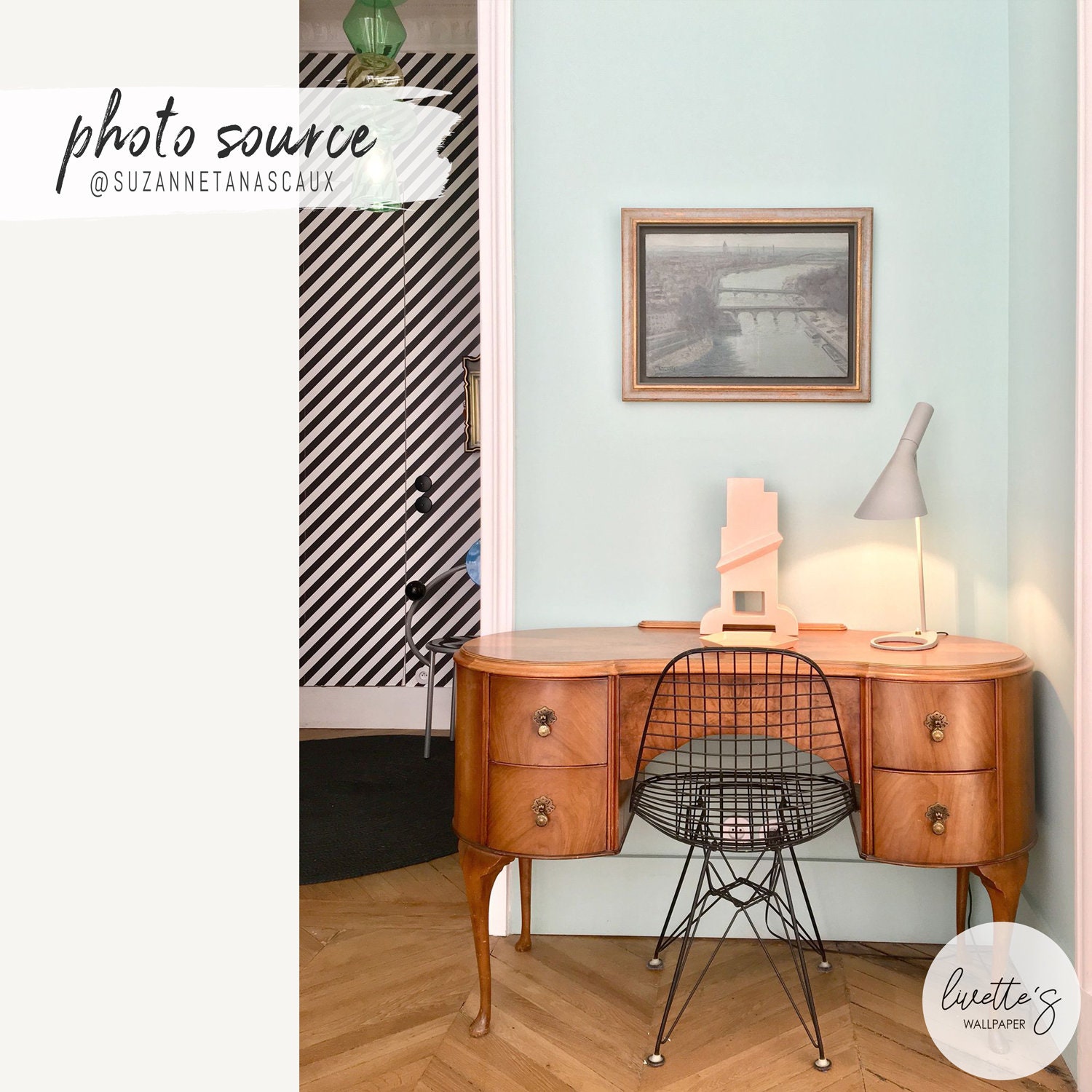 Diagonal Stripe Peel and Stick Wallpaper, Black & White Accent Wall - Etsy