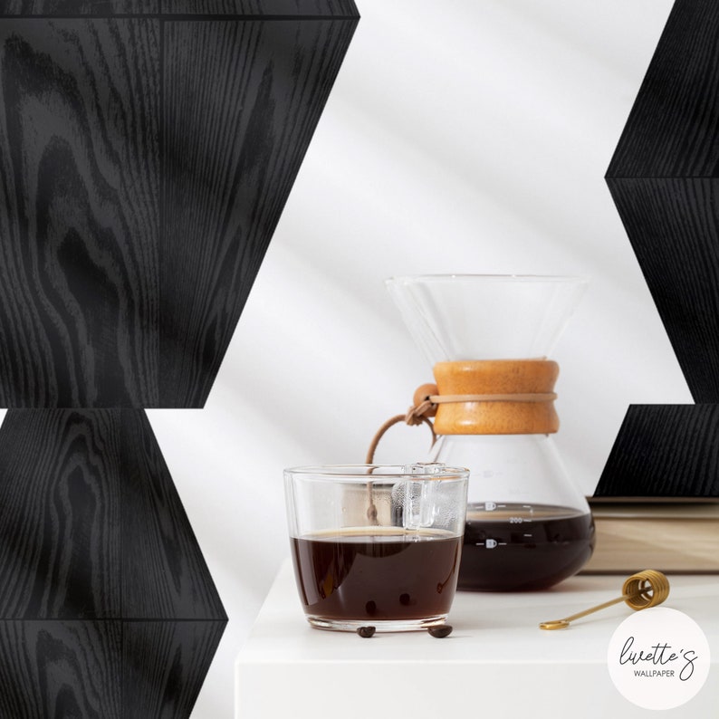 Infinity Wood Block Design Removable Wallpaper Self Adhesive | Etsy