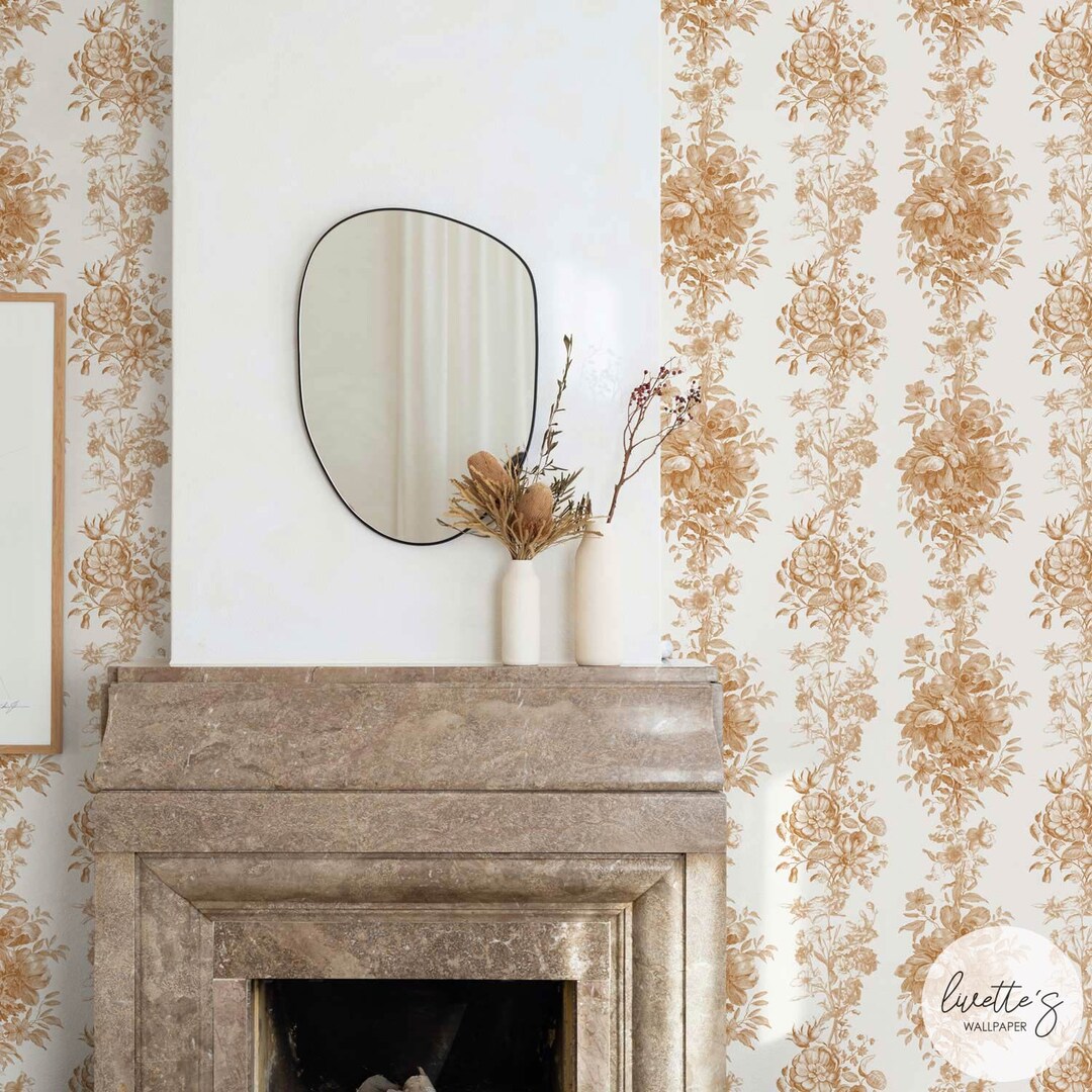 Neutral Toile Pattern Wallpaper, Classic Victorian Style Wallpaper ...