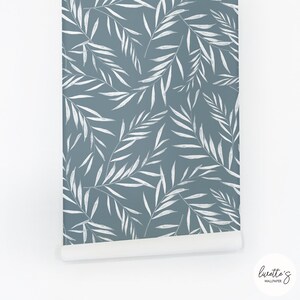 Windy Blue Botanical Removable Wallpaper, Available as Self Adhesive or ...