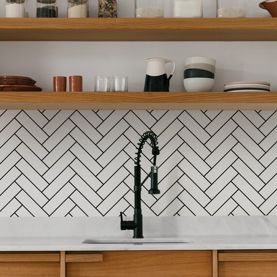 Stick subway tile backsplash store