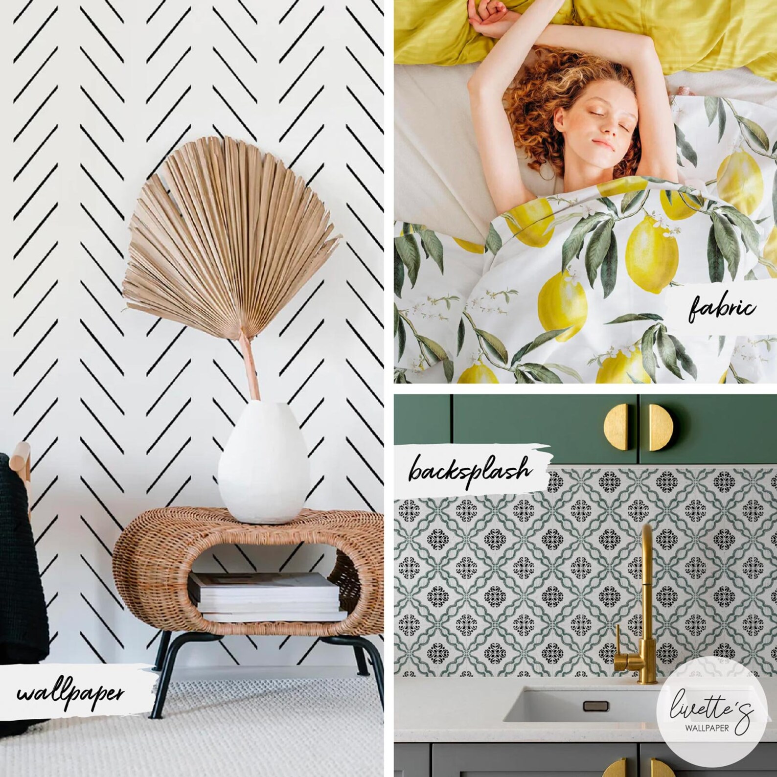 Yellow Art Deco Scallop Wallpaper, Removable Wallpaper - Etsy