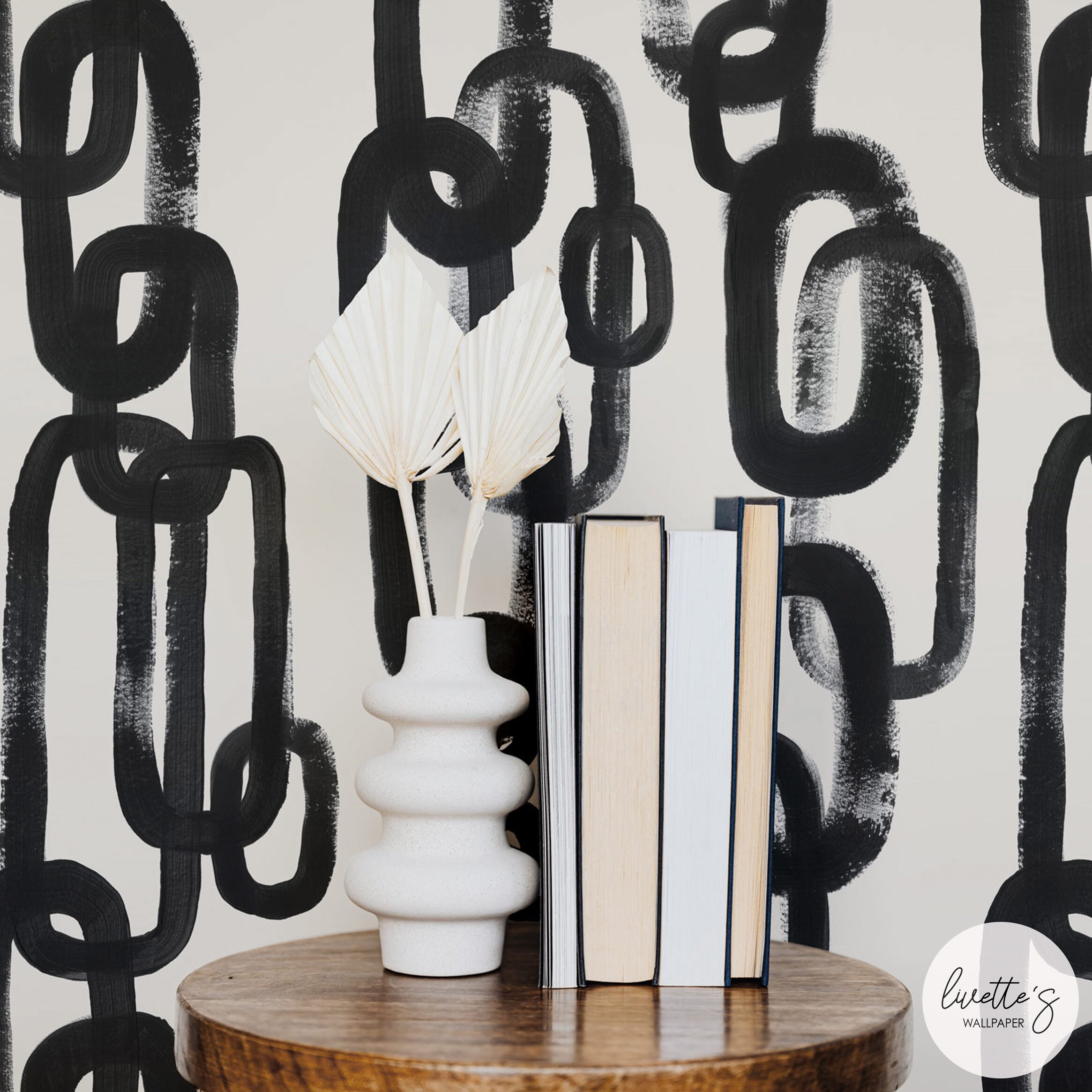 Chain Design Wallpaper Timeless Home Decor Traditional or | Etsy