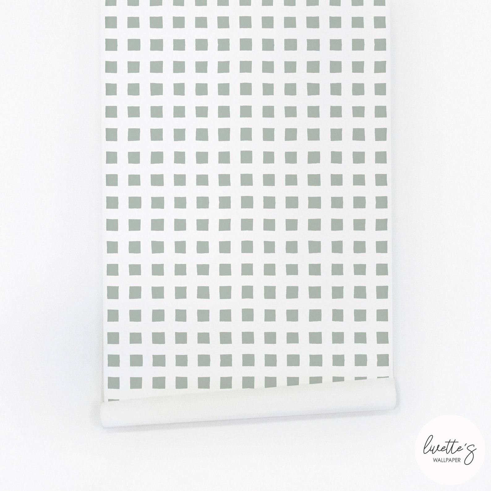 Sage Green Plaid Removable Wallpaper Buffalo Check Wallpaper - Etsy