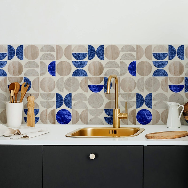 Blue Tile Stickers - Etsy