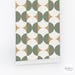 Green Scallop Tile Wallpaper - Mid-century Modern Peel and Stick - Etsy