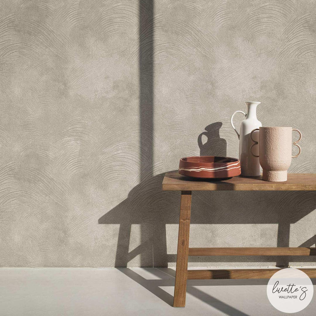 Minimalist Limewash Wallpaper For Walls Plaster Peel And Stick ...