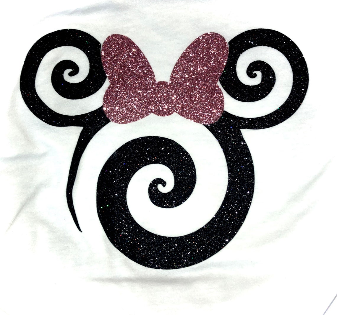 SALE Rose Gold Minnie DECAL only disney tshirts tank | Etsy