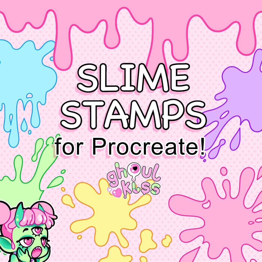 Slime Stamps - Brushset for Procreate! 12 Stamps, 3 Brushes, Kawaii ...
