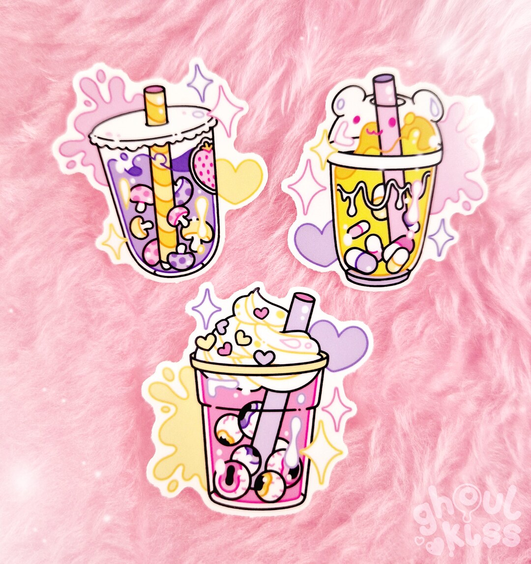 STRANGE BOBA Sticker Set Sticker Set Holographic, Sparkly, Glitter ...