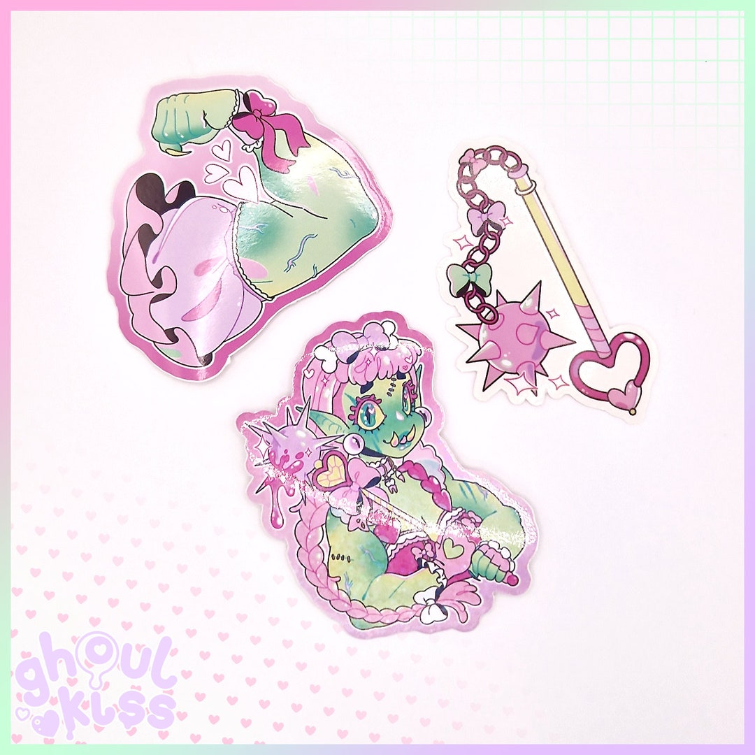 Magical Orcs Sticker Set 3 Vinyl Stickers, Holographic, Sparkly ...