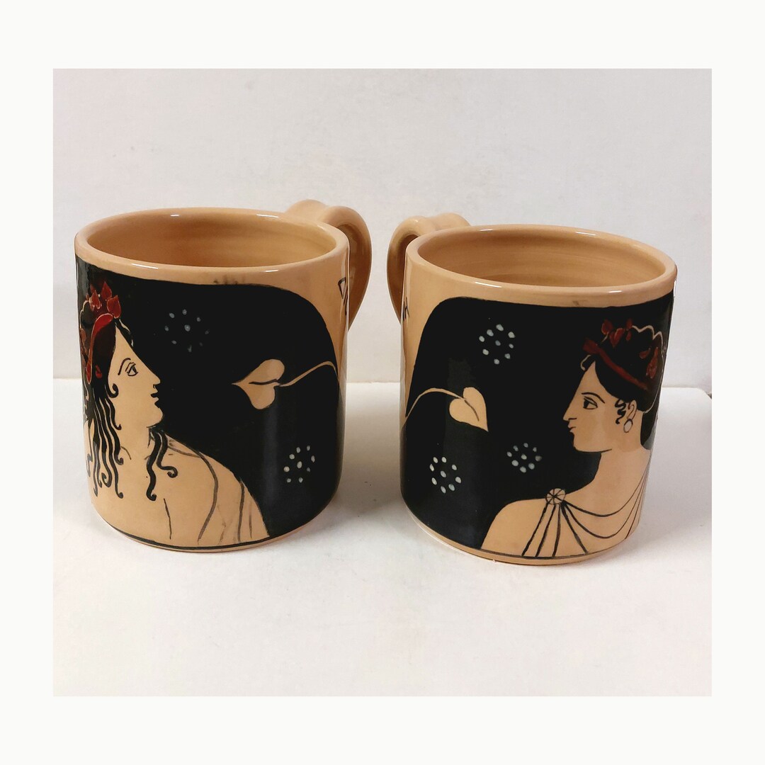 Pair of Cups With the Images of Ariadne and Dionysus Reproduced From an ...