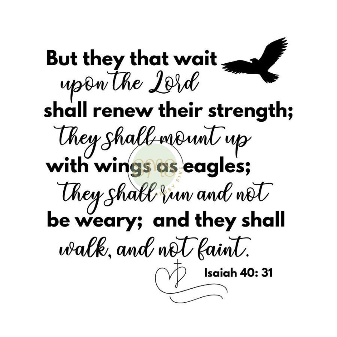 Isaiah 40:31, Bible Verse Graphic Art. Digital Scripture Verse. Mount ...