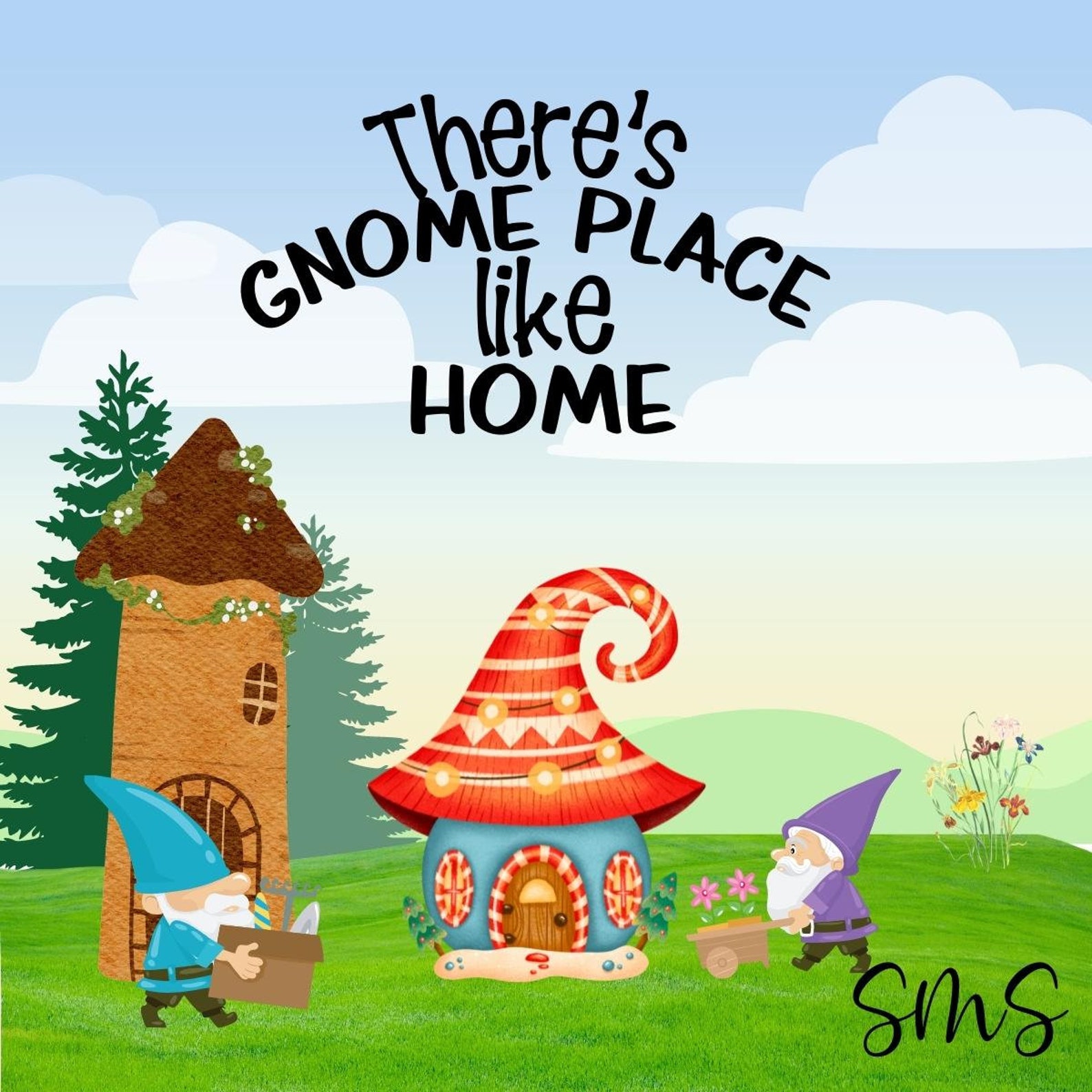 Gnome People, Gnome Place Like Home, Small Svg, Png, Jpg Art, Gnome ...
