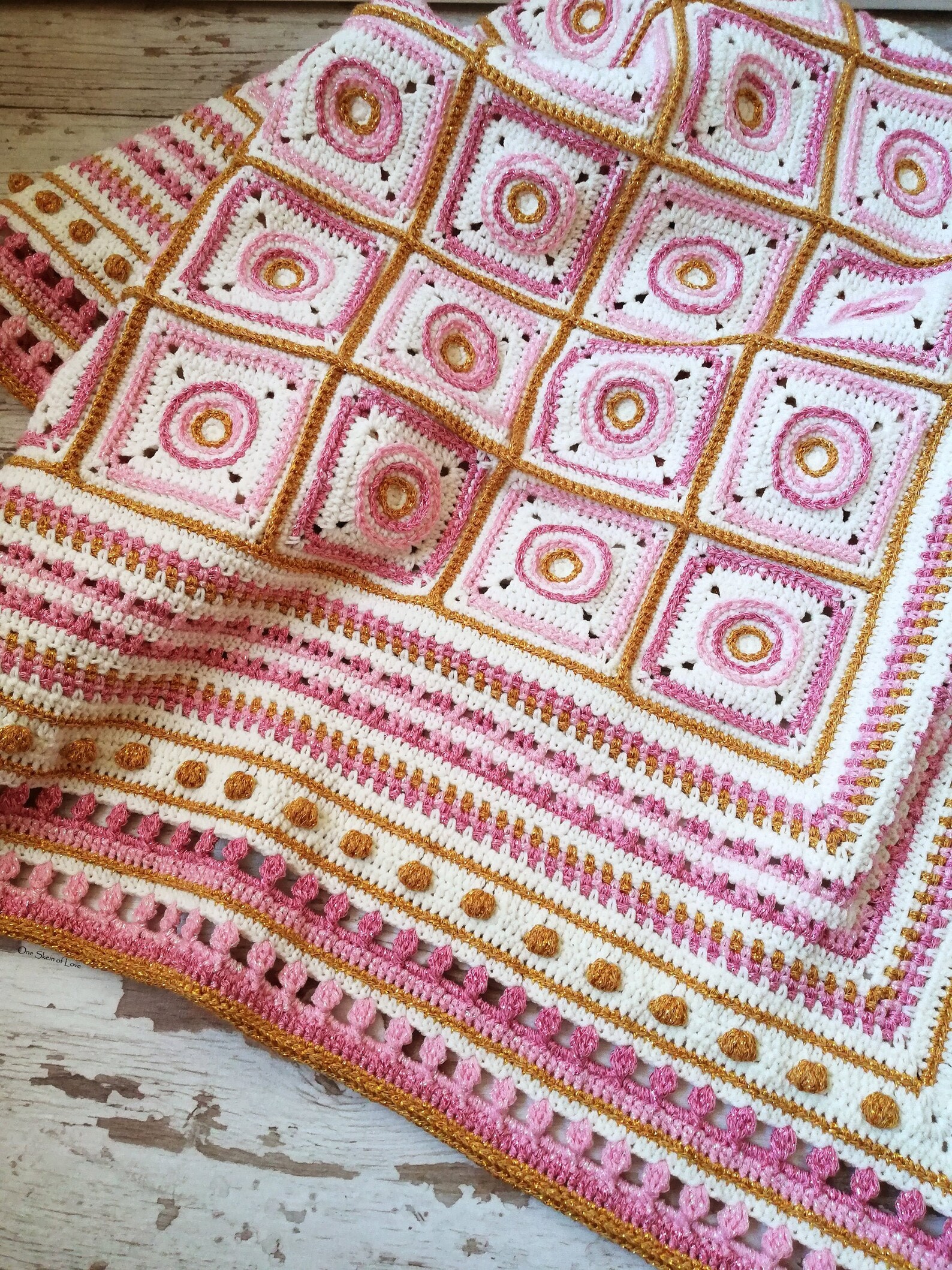 Wheels of Hope Crochet Blanket Pattern, Blanket Pattern, Crochet ...
