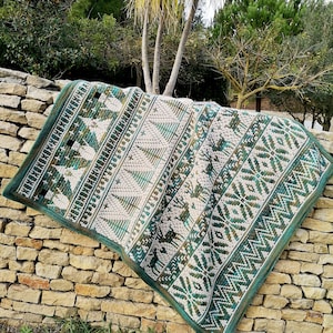 Magic Winter Blanket, Crochet Blanket Pattern, Blanket Pattern, Mosaic ...