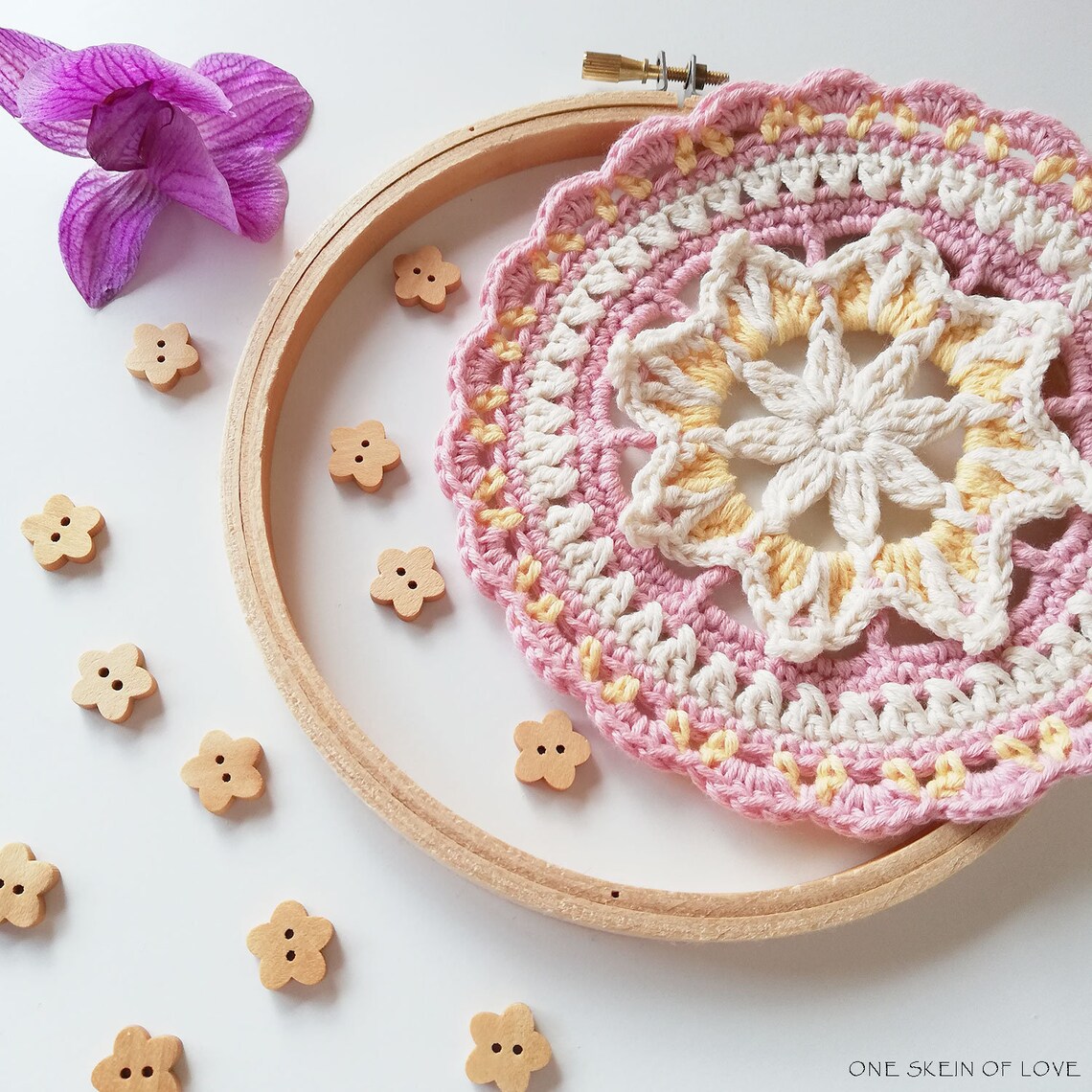 Crochet Coaster Pattern. Crochet Mandala Pattern. Crochet Pattern ...