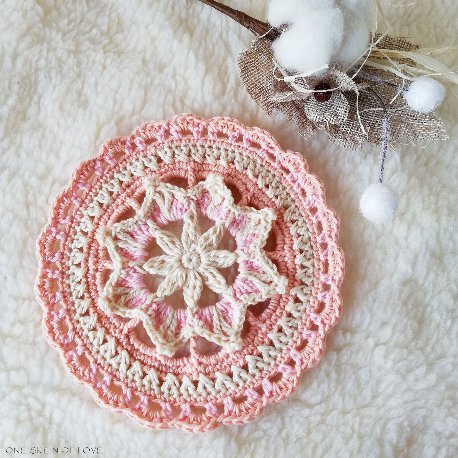 Crochet Coaster Pattern. Crochet Mandala Pattern. Crochet | Etsy