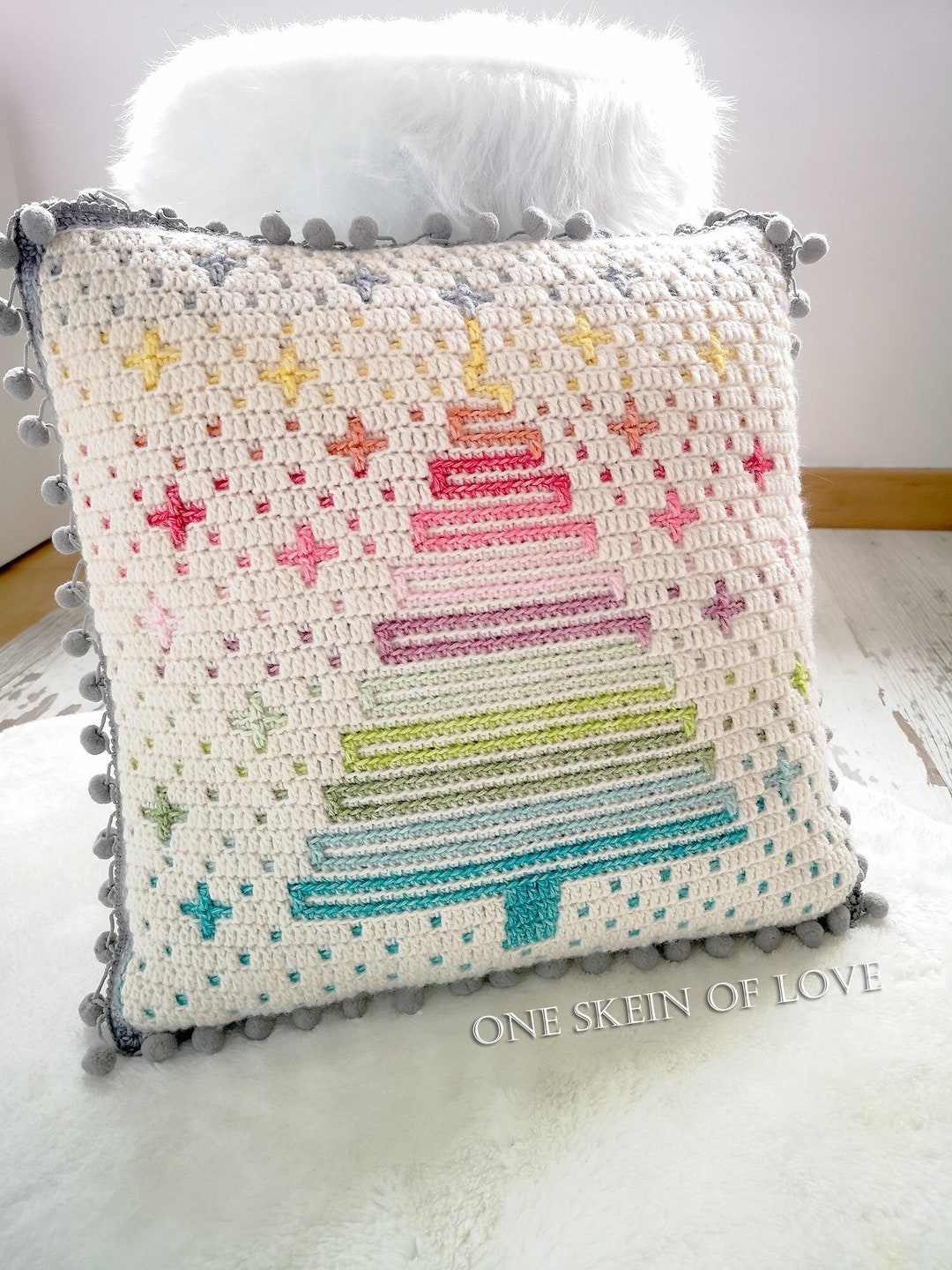 Oh Xmas Tree Panel, Crochet Panel Pattern, Cushion Pattern, Mosaic ...