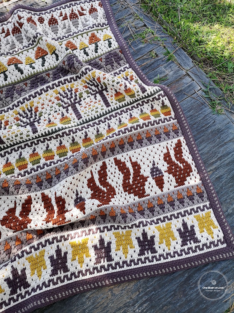 Fall Sweet Fall Pattern, Crochet Blanket Pattern, Mosaic Crochet ...