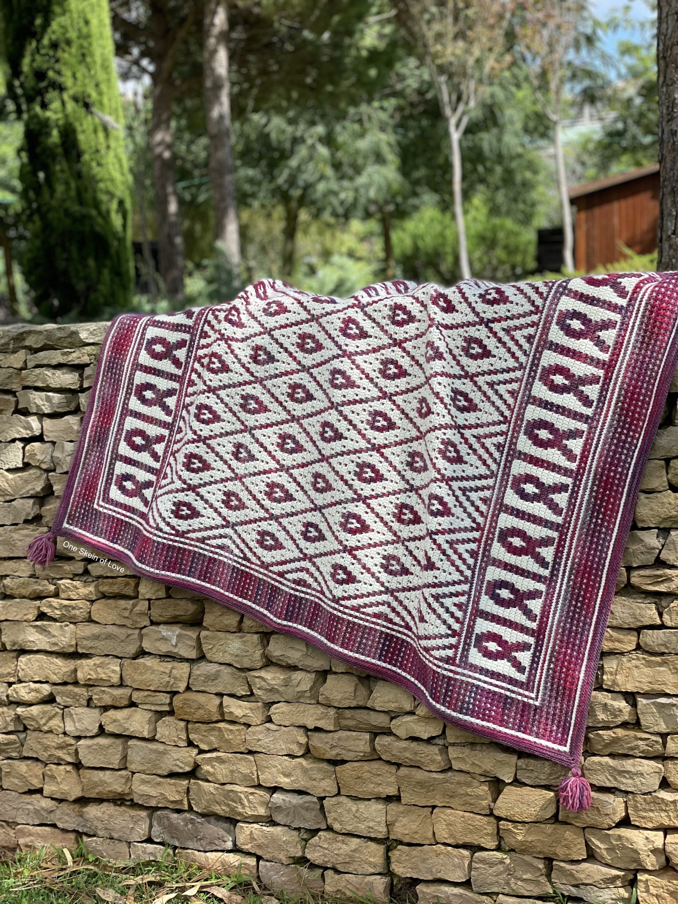 Hope Blanket, Crochet Blanket Pattern, Blanket Pattern, Mosaic Crochet ...
