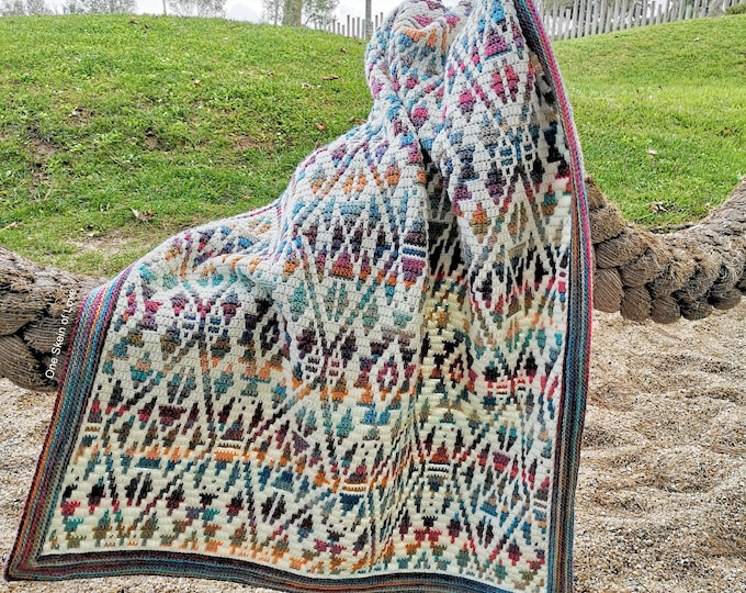 Radiance Blanket, Crochet Blanket Pattern, Blanket Pattern, Mosaic ...