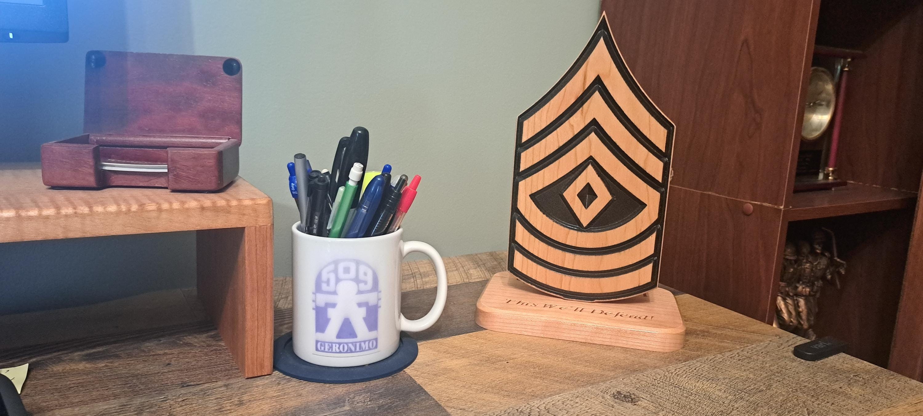 Army NCO Rank Desk Carving / PCS / Retirement Gift - Etsy