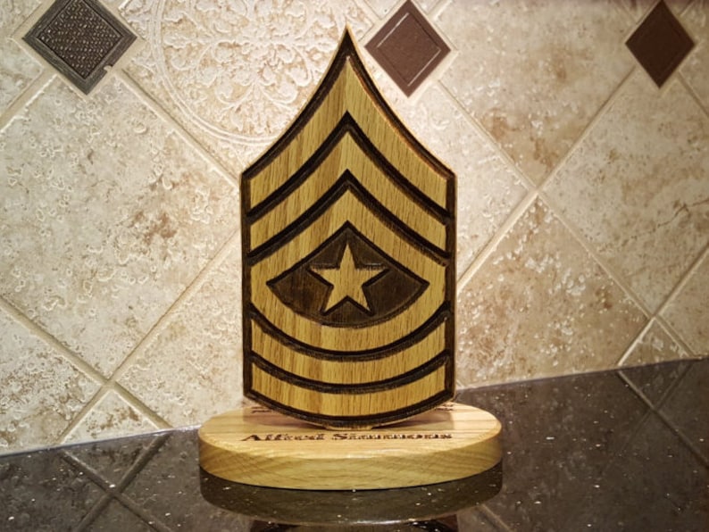 Army NCO Rank Desk Carving / PCS / Retirement Gift - Etsy