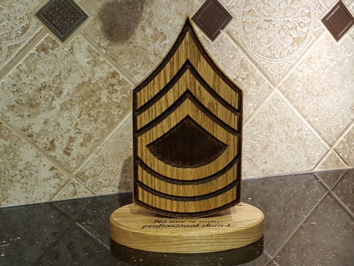 Army NCO Rank Desk Carving / PCS / Retirement Gift - Etsy