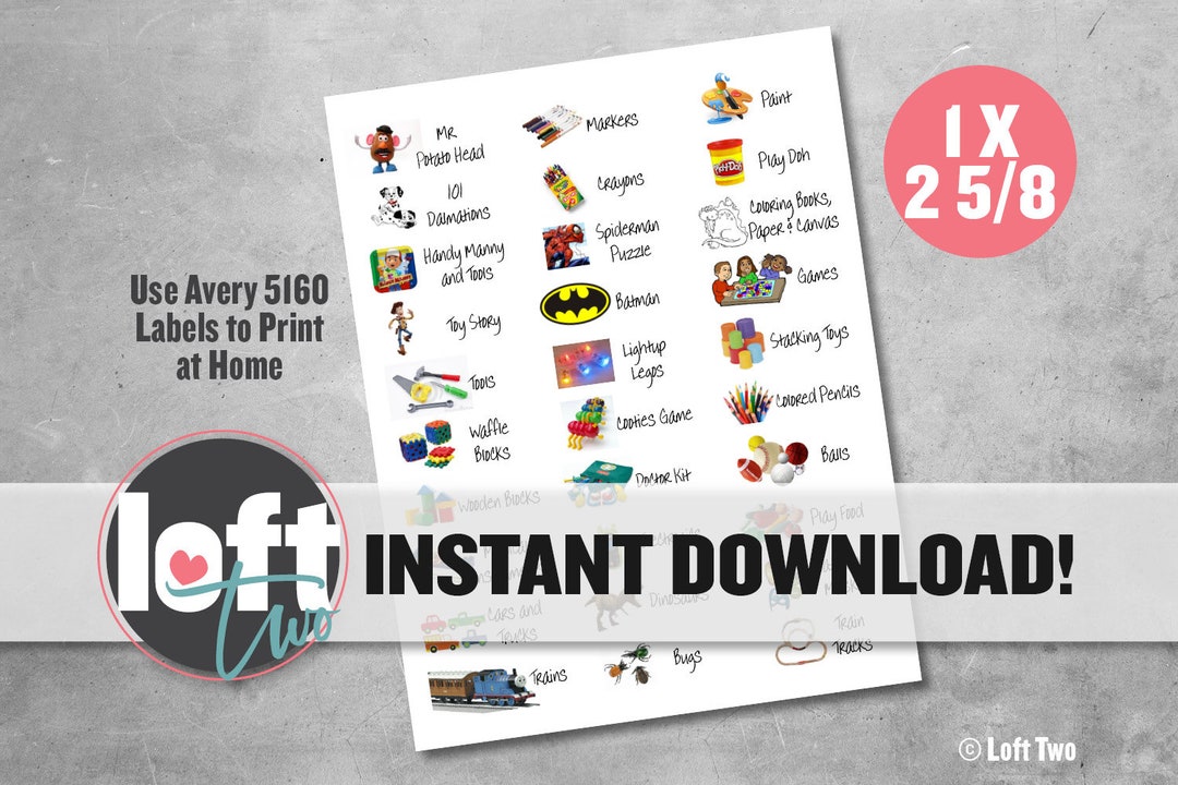 Toy Room Labels / Toy Organization / Stickers / Toy Bin Labels / Kids ...