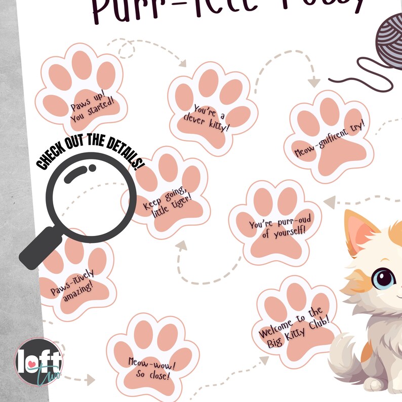 Kitty Potty Training Chart: Cat Paw Print Reward System (PDF Download ...