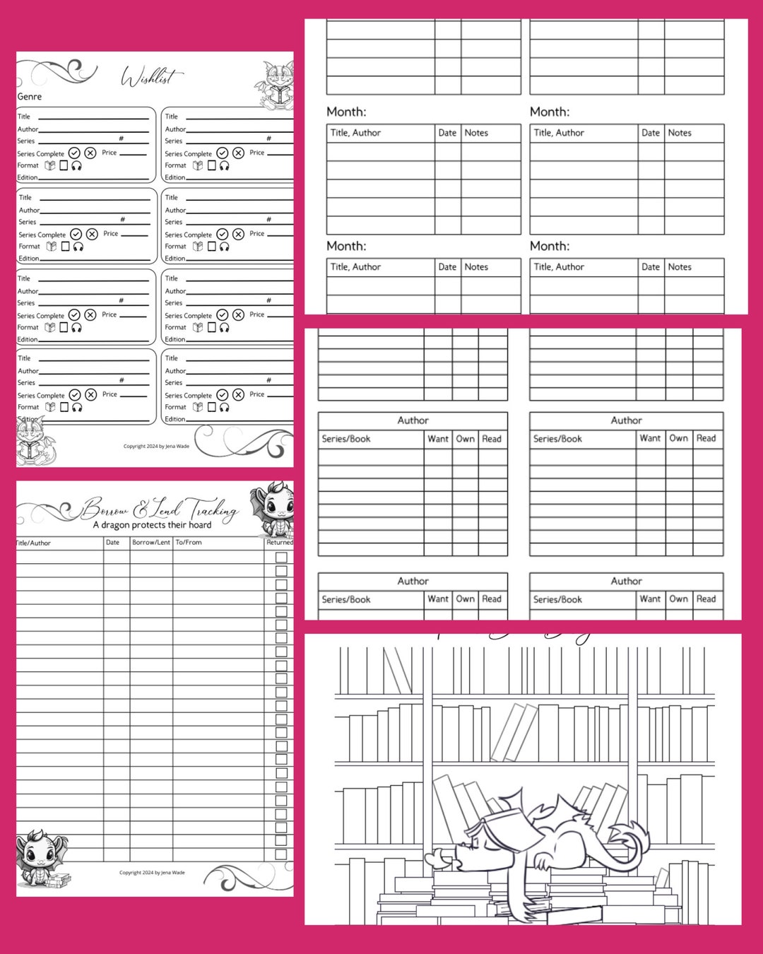 Digital Book Wishlist and Author Pages - Etsy