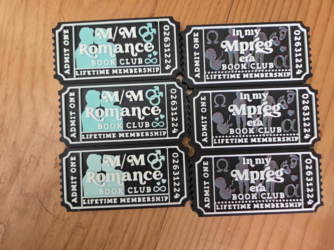 Book Trope Bookshelf 3D Printed Ticket - Etsy