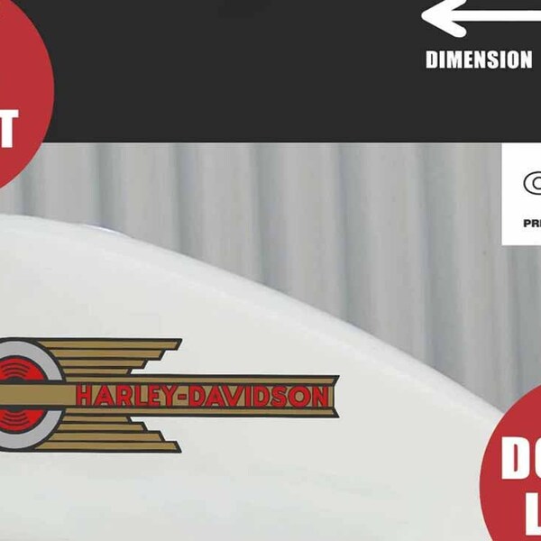 Gold Harley Tank Emblems - Etsy